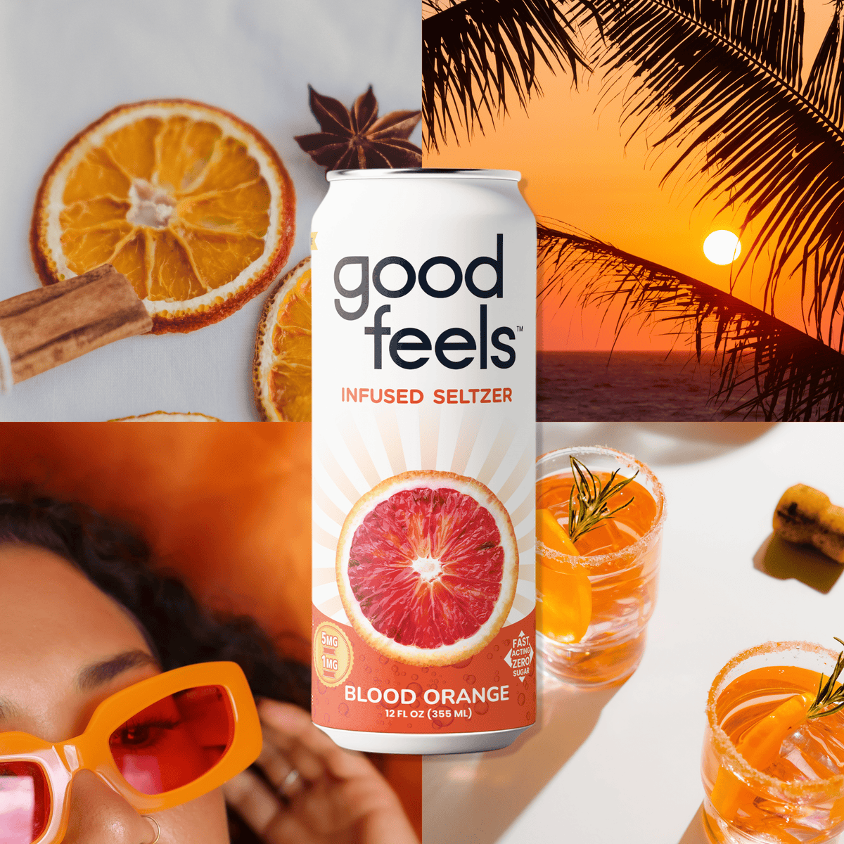 Blood Orange Infused Seltzer | Good Feels